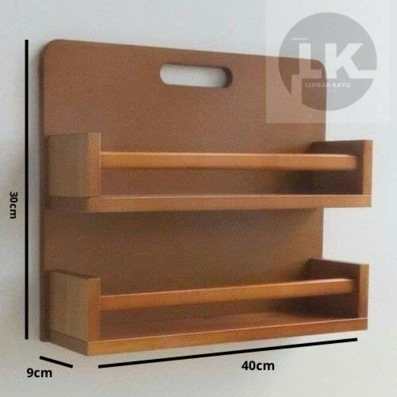 KAYU Kitchen spice rack, wooden kitchen spice rack, aesthetic spice ...