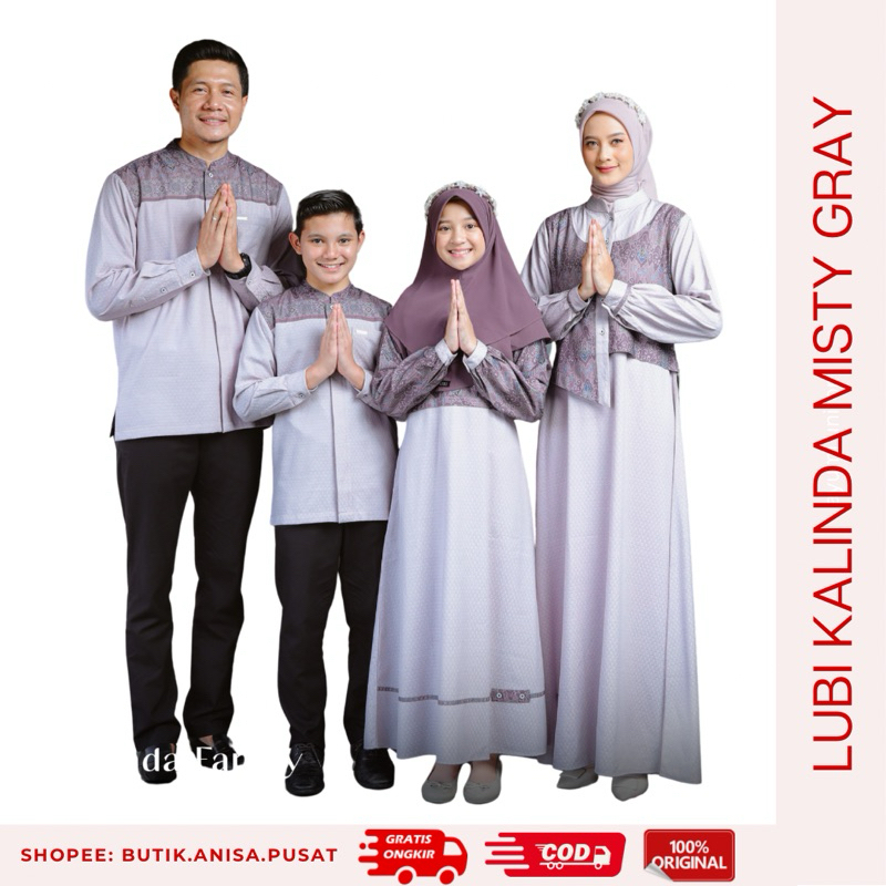 Lubi KALINDA FAMILY MISTY GRAY Sarimbit FAMILY 2025 | Shopee Malaysia
