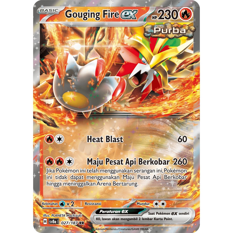 Pokemon TCG Indonesia sv8a Gouging Fire ex 027/187 RR | Shopee Malaysia
