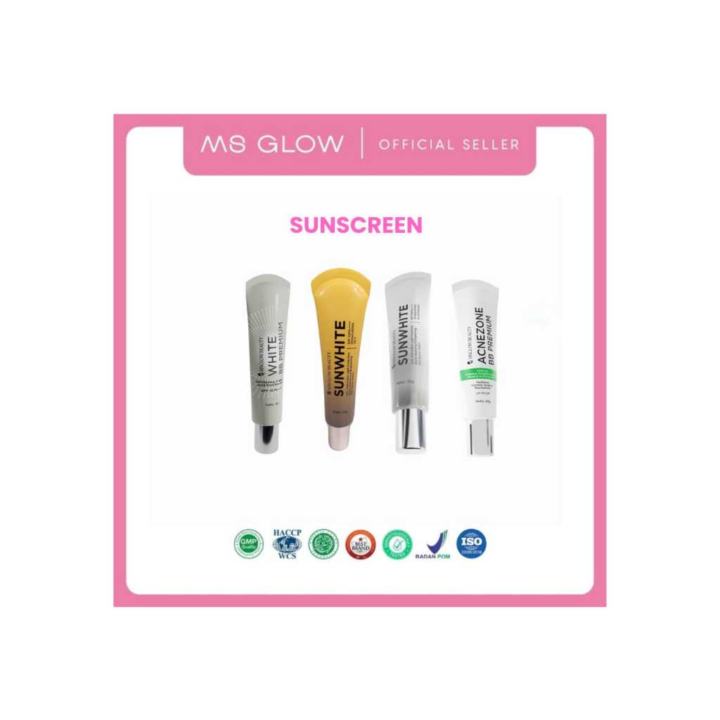 Ms GLOW SUNSCREEN FACIAL White BB Premium /NEW BB CREAM MS GLOW ...