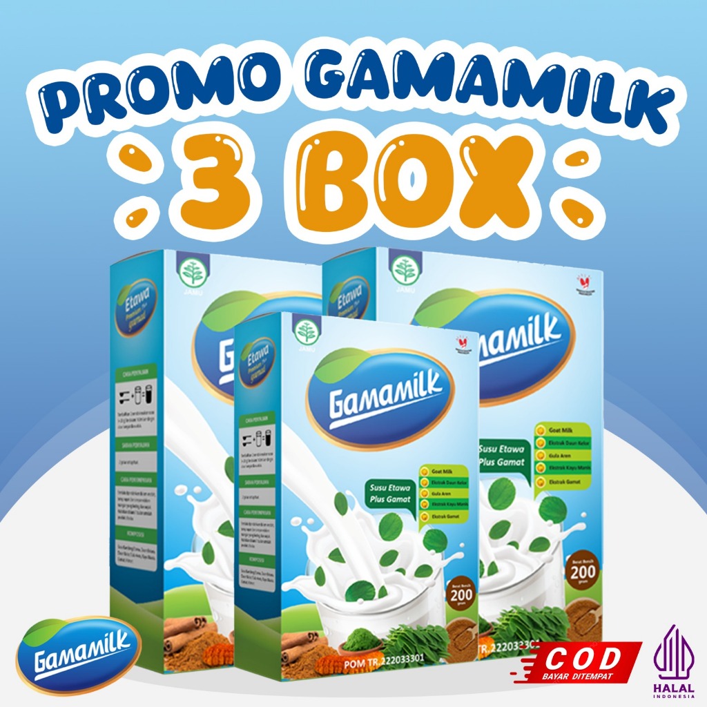 Gamamilk - 3 Boxes of Milk for Better Healthy Bones and Joints 200gr ...