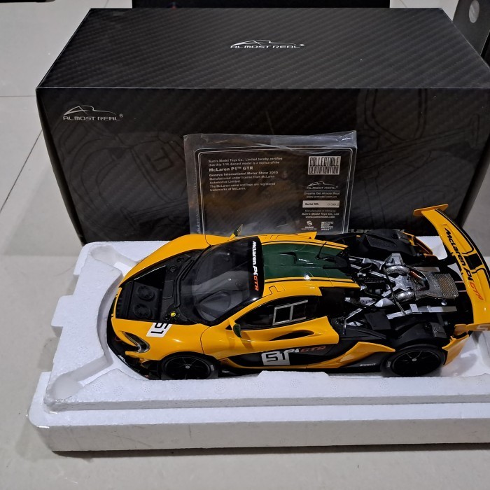 Almost real mclaren p1 gtr yellow geneva scale 1/18 complete | Shopee ...
