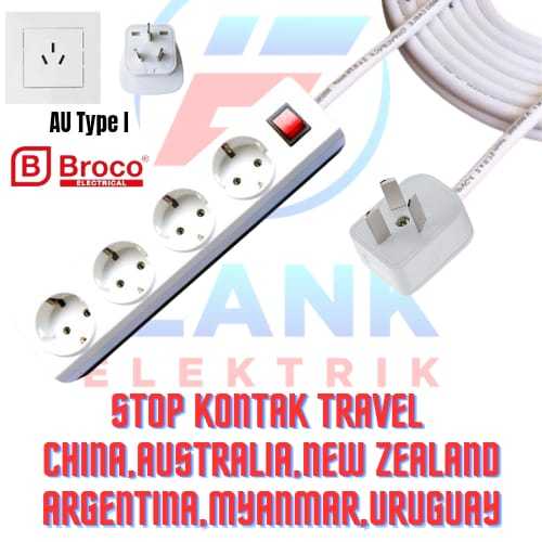 BROCO Electrical Plug Socket 3 Legs Flat China Australia New Zealand ...