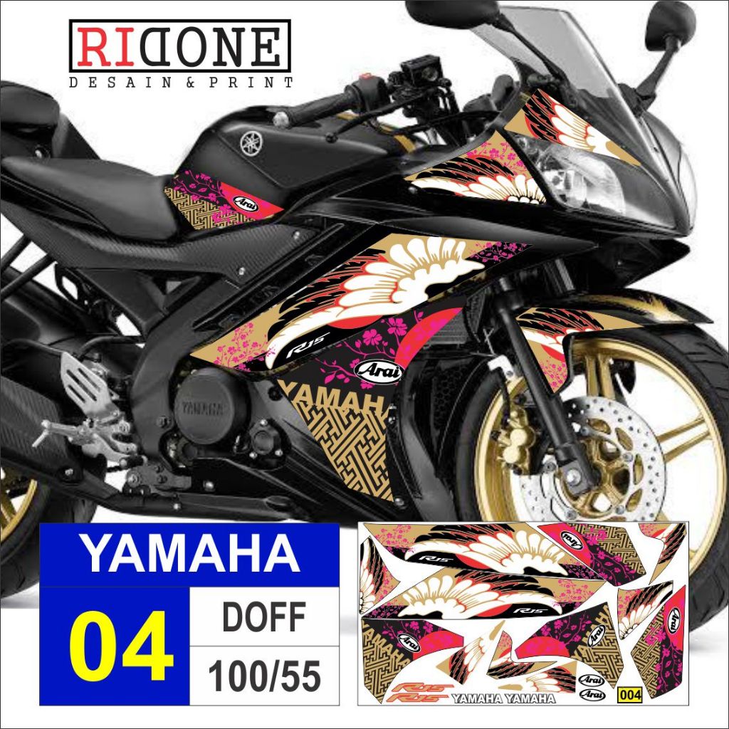 Yamaha R15 V2 semi-full body striping decal stickers. All variations ...