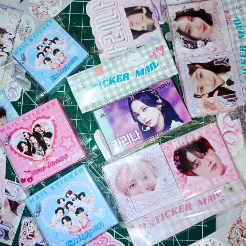 Kpop Mail sticker enhypen, nct dream, ive, newjeans, ending fairy sticker aespa size 3,5x3,5 cm ...