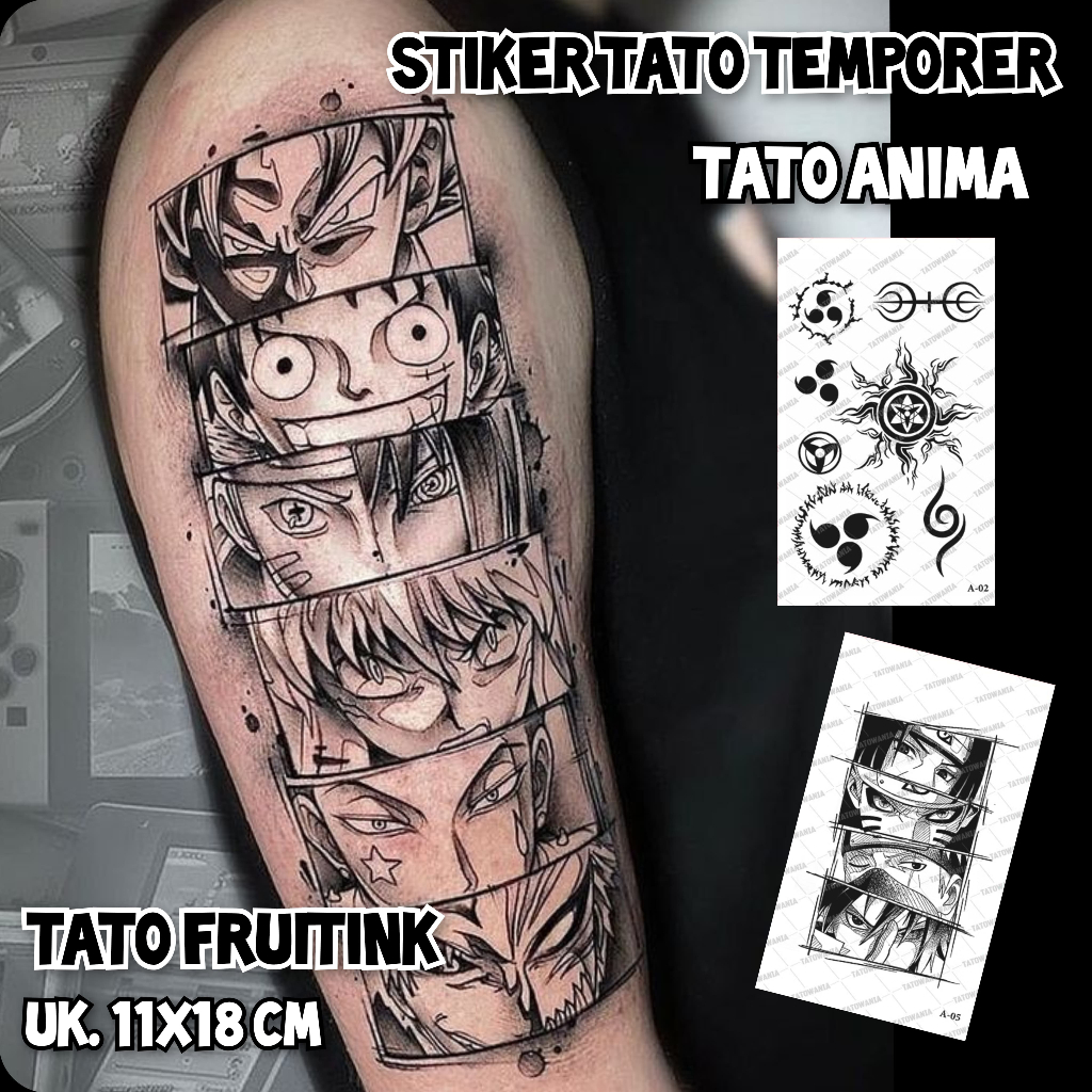 Hn ~ Cartoon Anima temporary tattoo sticker / Waterproof temporary ...