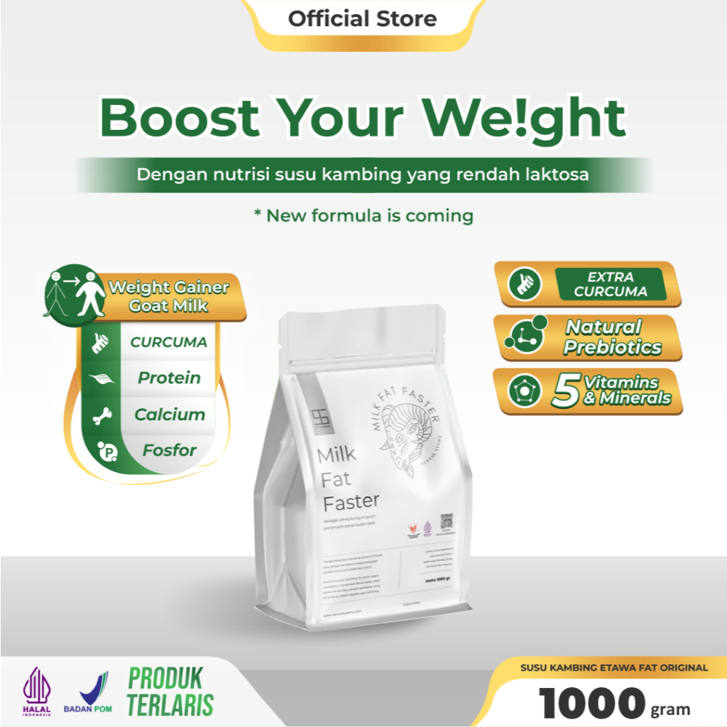 Shams Livestock Milk Fat Faster Original Flavor 1KG weight gain Milk ideal for high increase ...