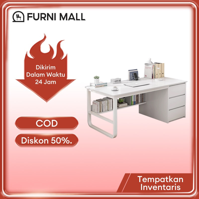 KAYU Study table Computer study table Office table With drawers Work ...