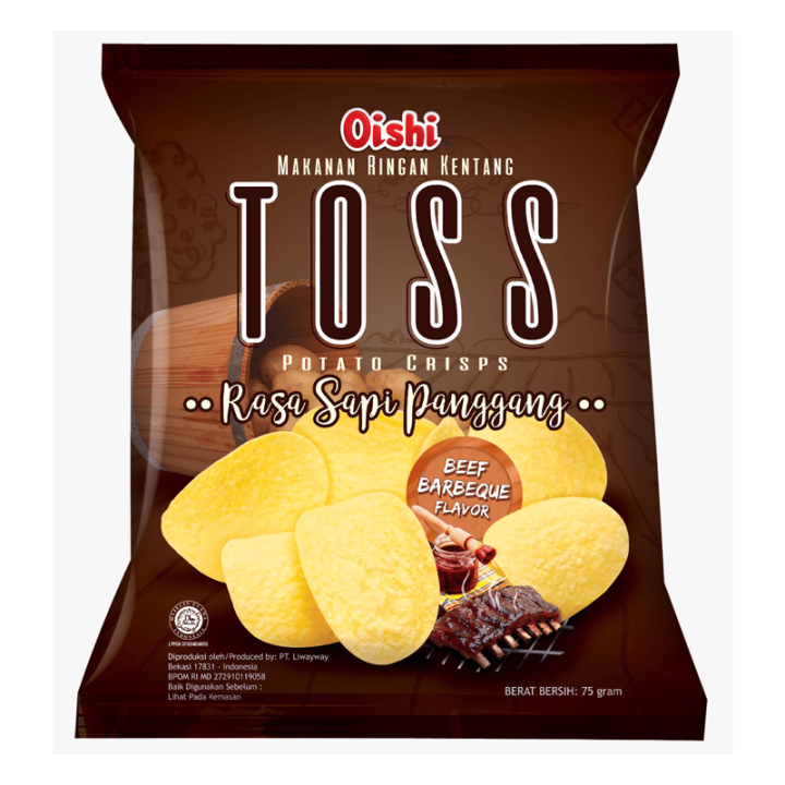 Oishi toss grilled beef potato chips 75 grams | Shopee Malaysia
