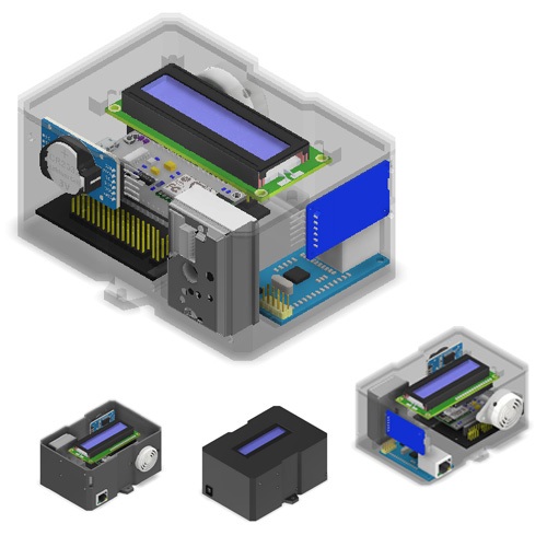 Dust Case Dust Sensor GP2Y1010AU0F Nodemcu Baseboard Esp8266 LCD 1602 ...