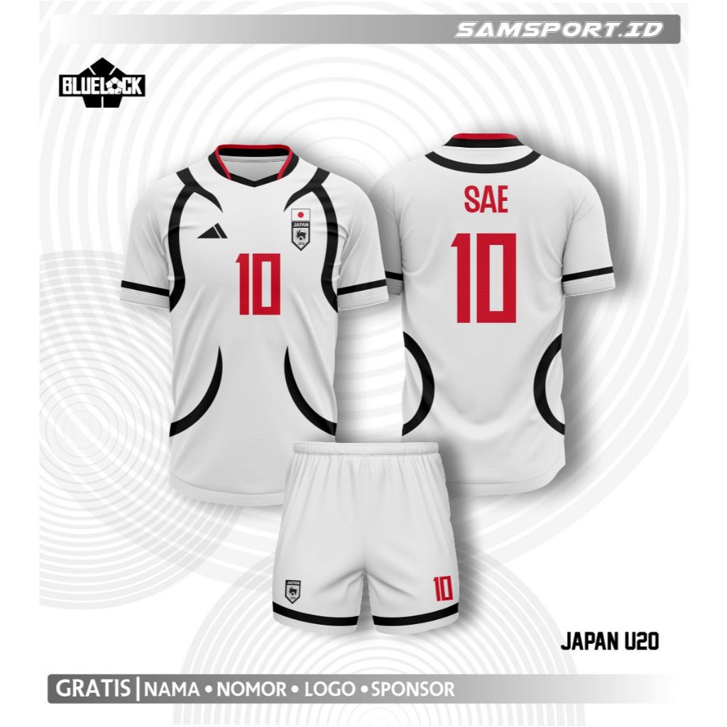 BlueLock Japan U20 Jersey, Free to Put Name & Back Number, Dryfit Full ...