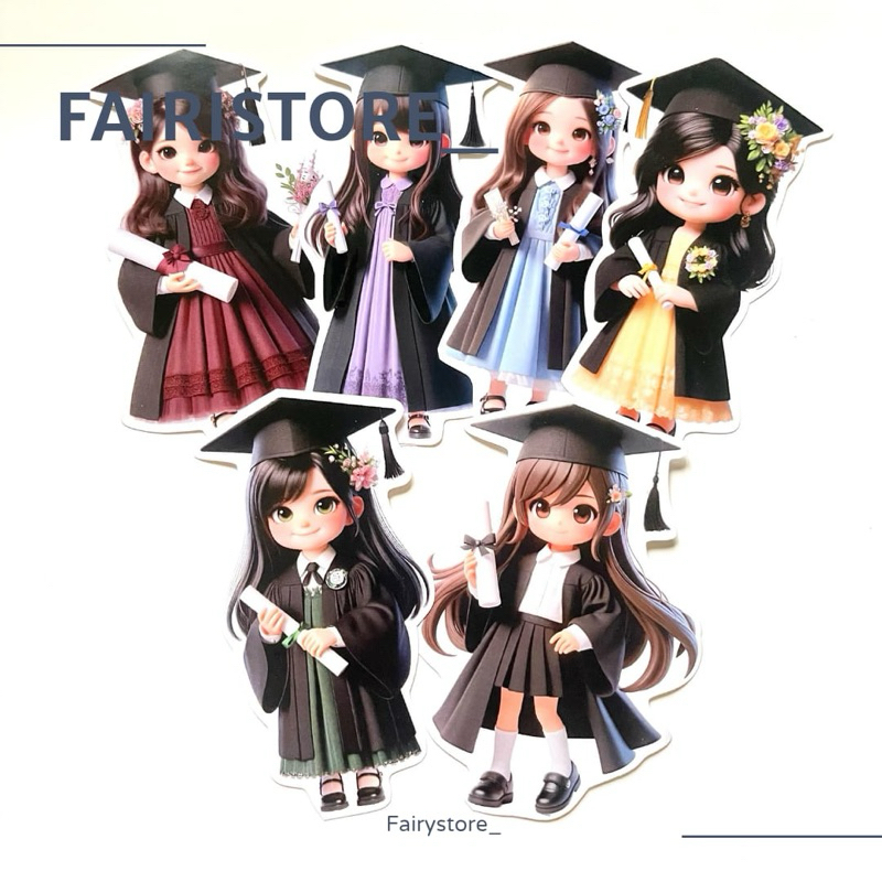 3d Character Toga Bachelor Women's Graduation Topper 11cm | Shopee Malaysia