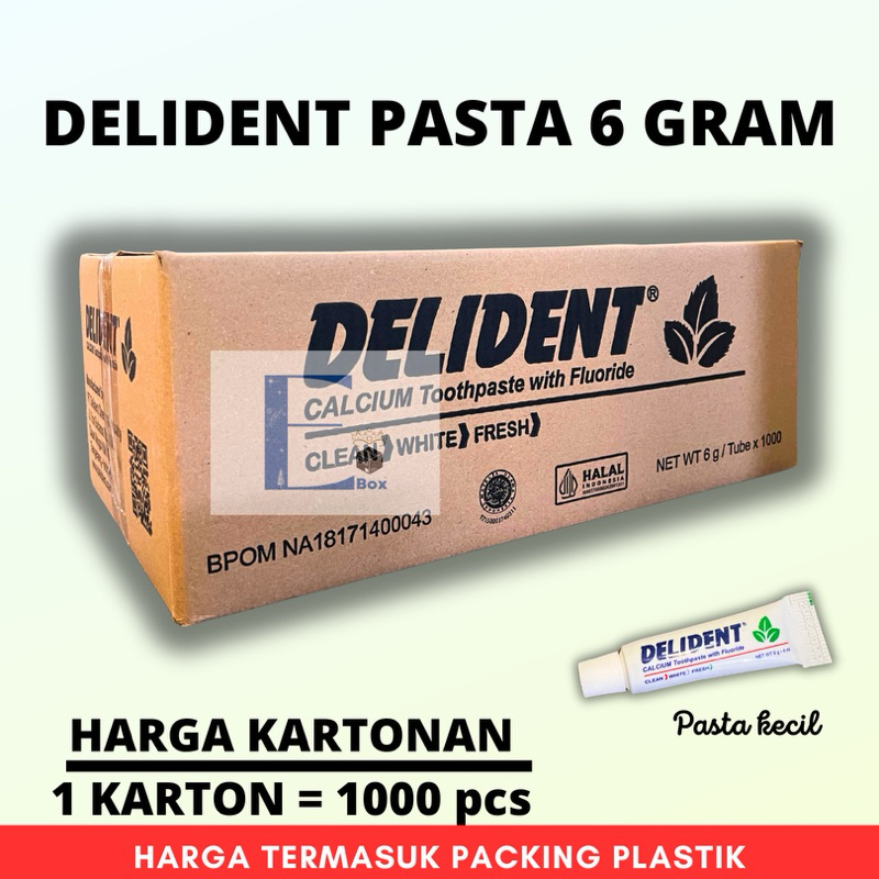 (CARTONAN) DELIDENT toothpaste 6 gr contains 1000 PCS | Shopee Malaysia