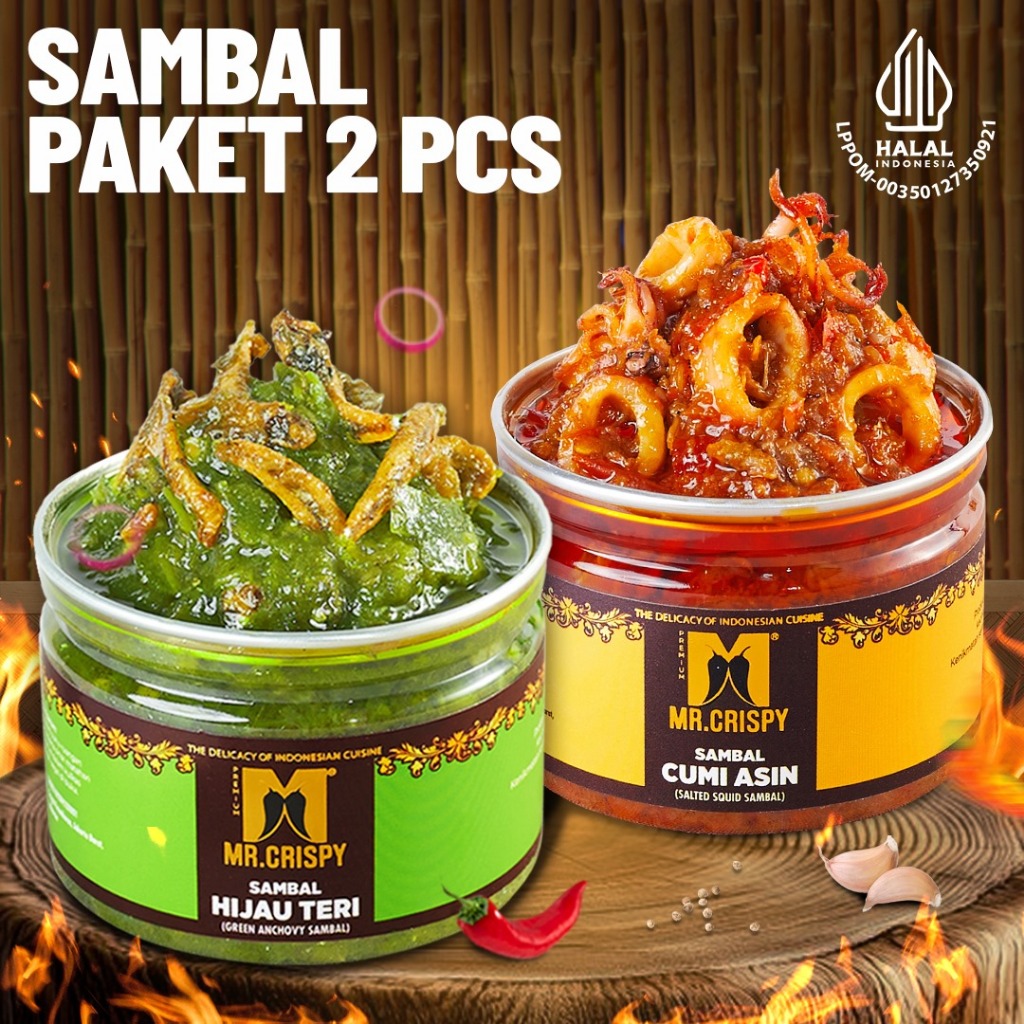Mr.Crispy 2 Pcs Sambal Package, Choose Yourbebas/ (A) Sambal Mix ...