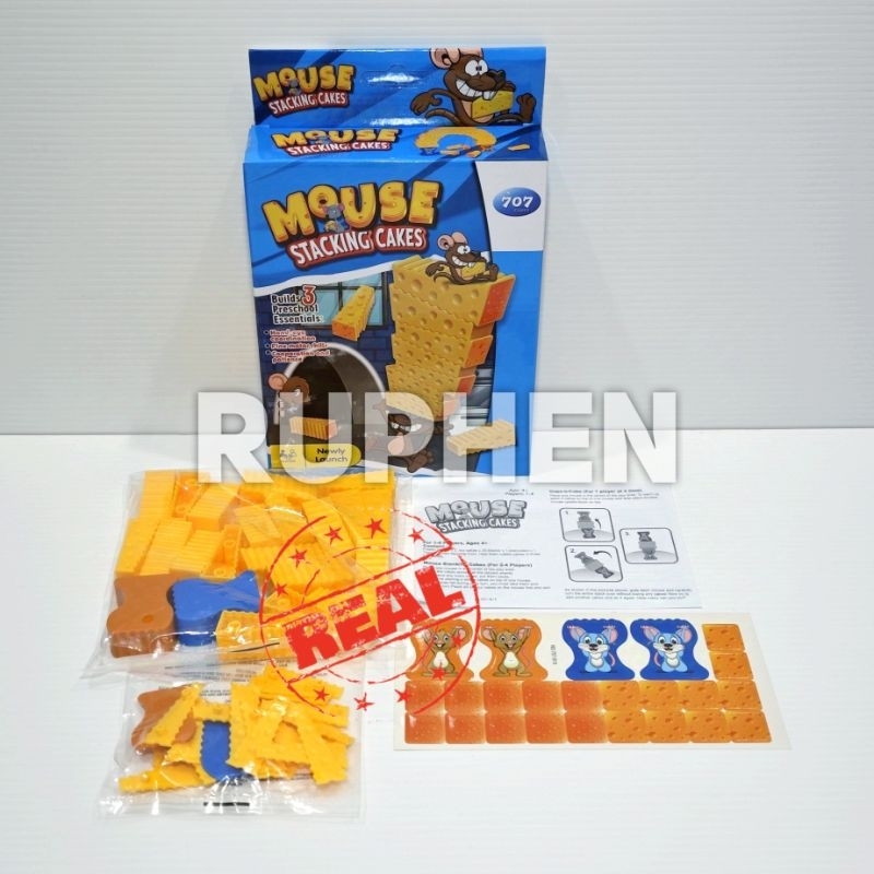 Mouse Cheese Stacking Game IMPORTED Cheese Shaped Blocks Building ...