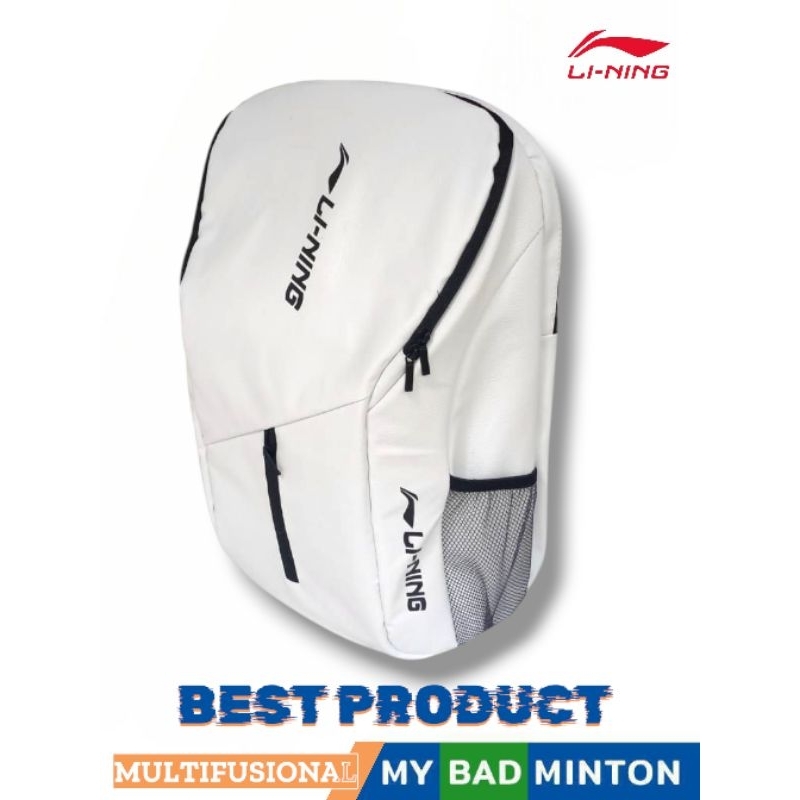 PUTIH White backpack racket bag LNING thermo BONUS shuttlecock holder l ...
