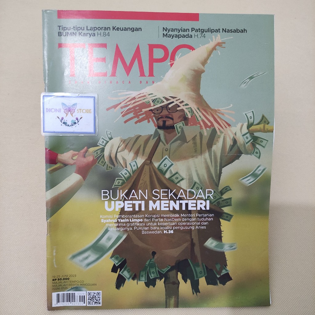 (ORIGINAL) Tempo Magazine - Not Just Upet1 Minister (Edition 19-25 June 2023) | Shopee Malaysia