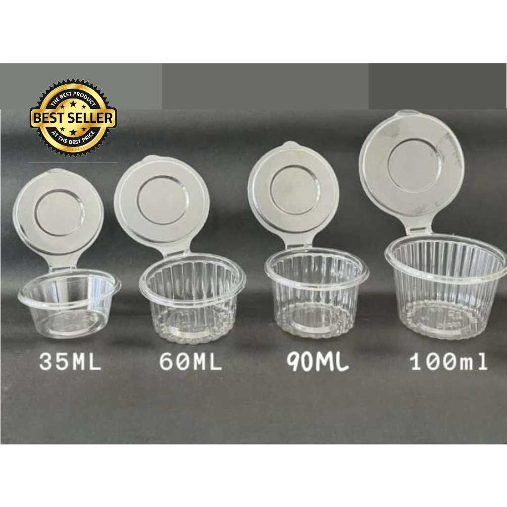 MIKA CUP PUDDING CONTAINS 50 PCS CUPS 35ML 60ML 70ML 90ML 100ML / CUP ...