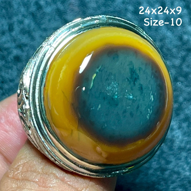 Sulaiman Pusermata Natural Agate Ring (Genuine Natural) | Shopee Malaysia