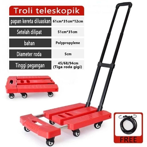 Folding Trolley 6 Wheels 150KG Folding Trolley Multi Purpose Folding ...