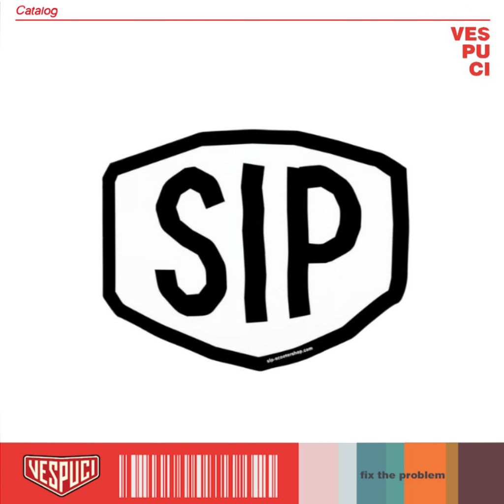 SIP 30 years 4 Corner Logo White Couple On Scooter Sticker | Shopee ...