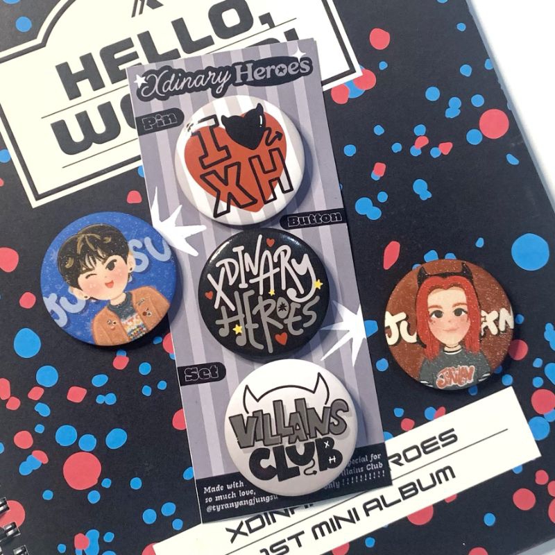 (read desc!!) Xdinary Heroes & Dragon Pony Keychain & Button Pin ...