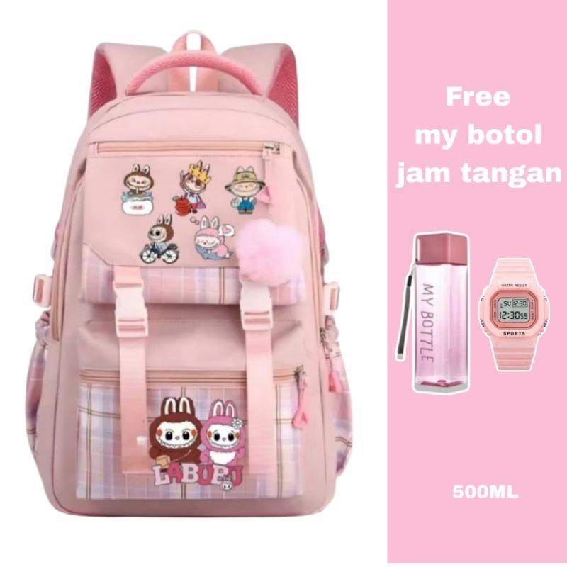 READY Labubu PACKAGE Labubu Girls' School Backpacks Labubu Motif ...