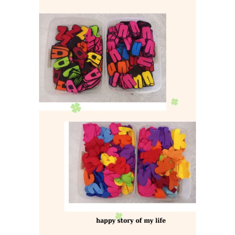 Alphabet Letters Flannel Fabric Alphabet Application Decoration ...