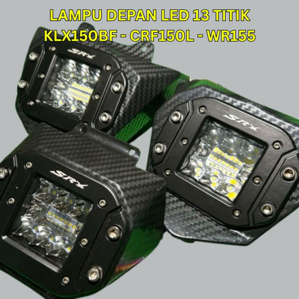 13-Point LED Headlamp Reflector Headlight Lampu LED Motor CRF 150L KLX ...