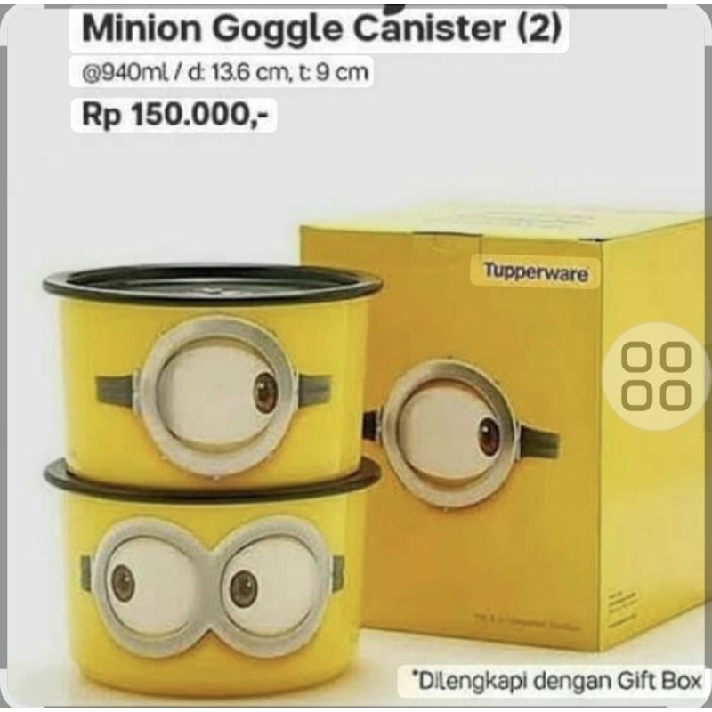 Minion Canister Tupperware | Shopee Malaysia