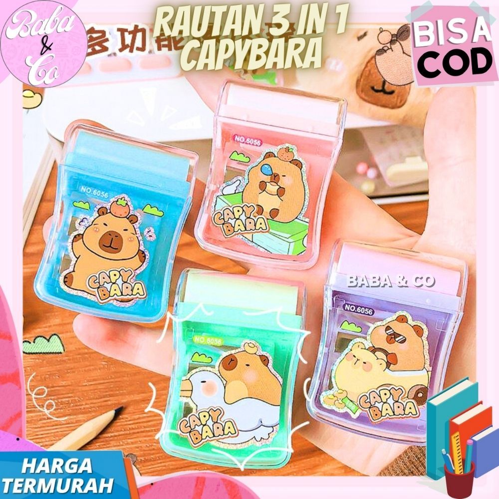 CAPYBARA DRAWING 3 IN 1 CAPYBARA PENCIL SHARPENER 3 IN 1 CUTE CAPYBARA ...