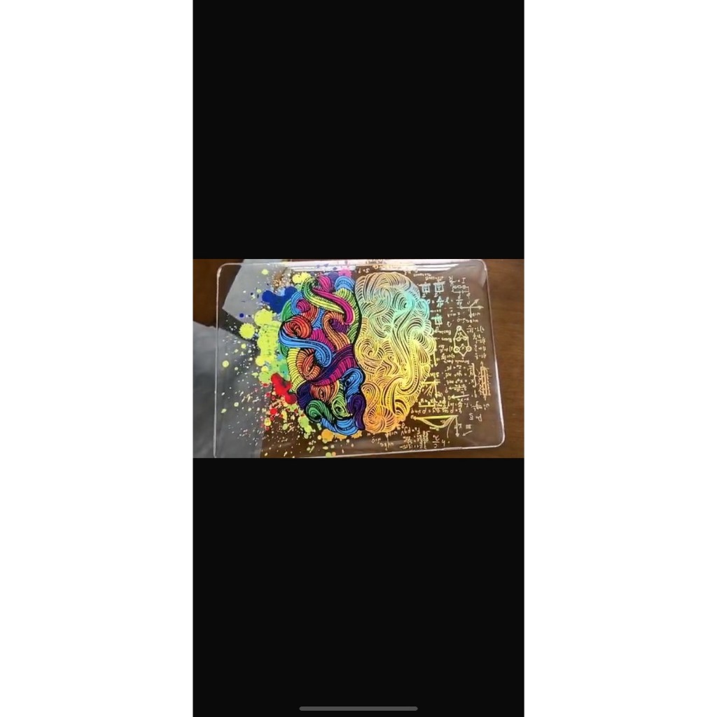 MACBOOK CASE EMBOSSED LOOK PREMIUM BRAIN & MATH FORMULA COLOURFUL NEW ...