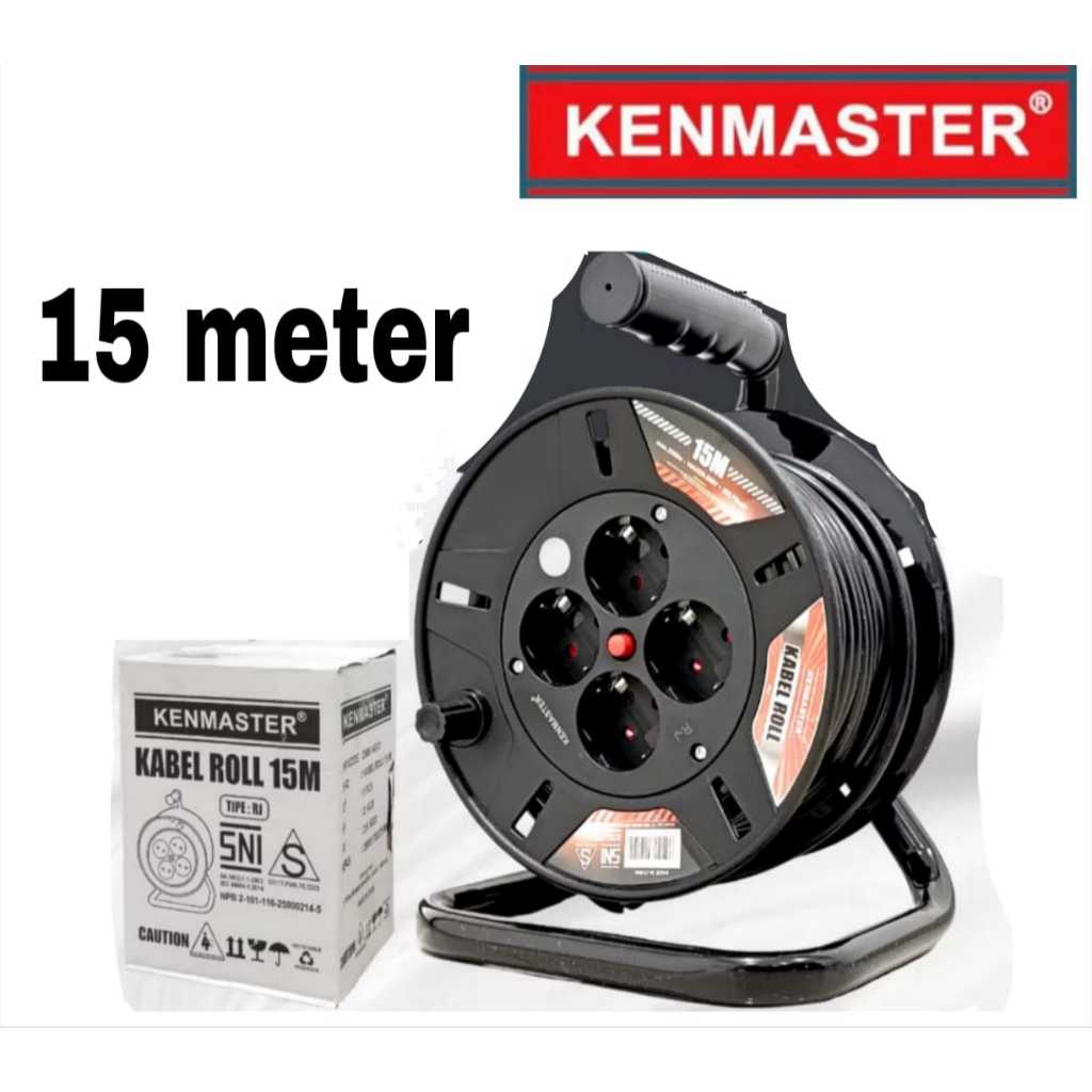 KENMASTER 15 Meter ROLL CABLE 4 HOLES SNI/ 15 M ROLL CABLE BRASS ...