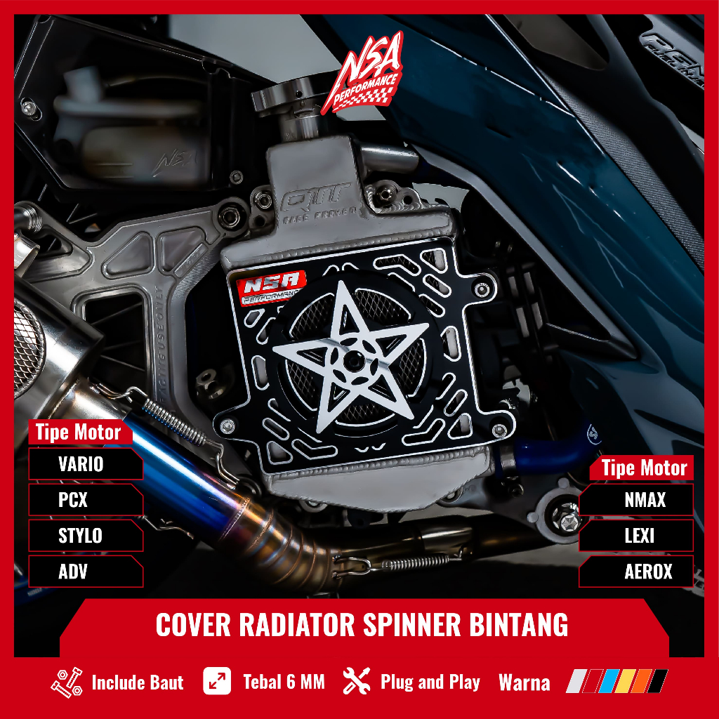 NSA COVER RADIATOR SPINER BINTANG MIRROR VARIO PCX NMAX AEROX ADV LEXI ...