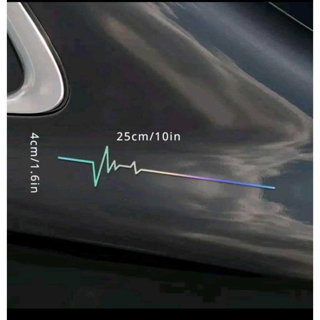 New heartbeat line curve car sticker, waterproof glass sticker for ...