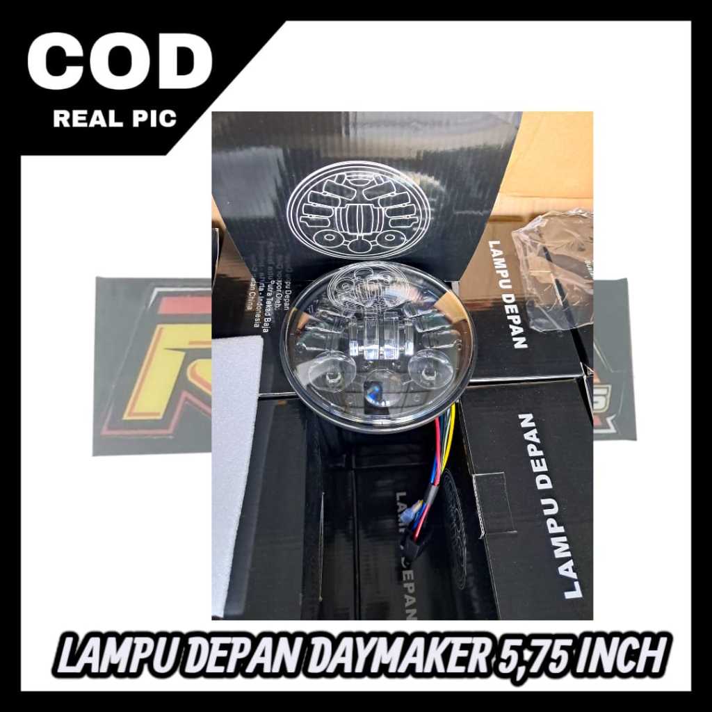 DAYMAKER HEADLIGHTS 5,75 INCH BLUE DUS CAN MAIN LIGHT UP WHITE LONG ...