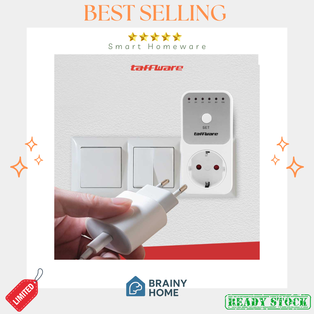 Programmable Timer Socket 6 Modes 16A 230V Automatic Taffware - Brainy ...