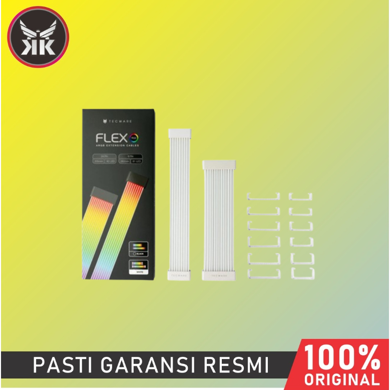 TECWARE FLEX SLEEVED EXTENSION WHITE ARGB 24 PIN MOTHERBOARD 8 PIN ...