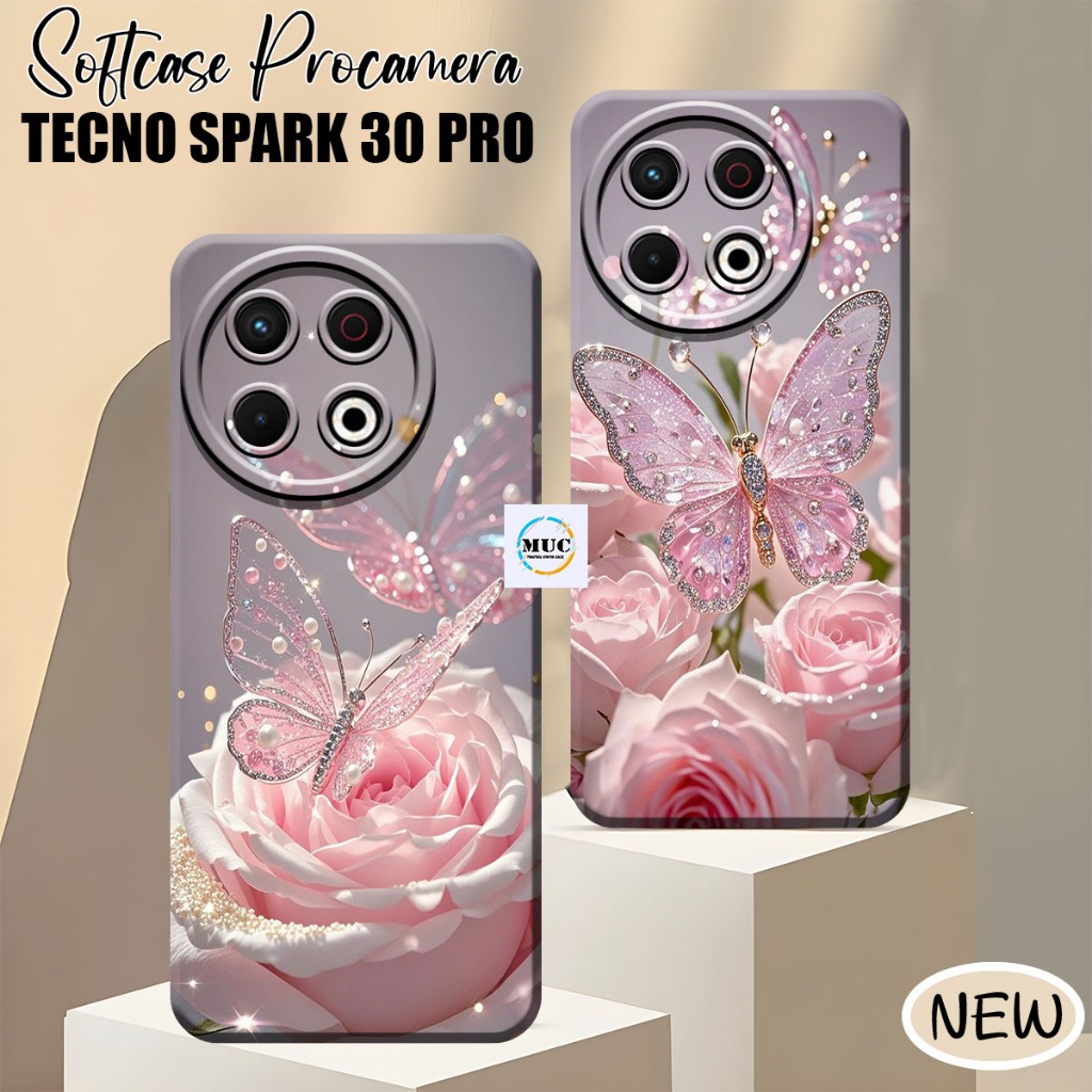 Case Tecno Spark 30 Pro 4G 2025 Silicone Prokamera Beautiful Butterfly ...