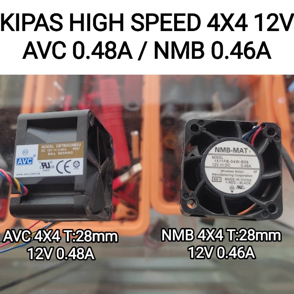 HIGH SPEED FAN 12V 4X4 12VDC 12V DC AVC / NMB 0,46A 0.8A DC FAN HI ...