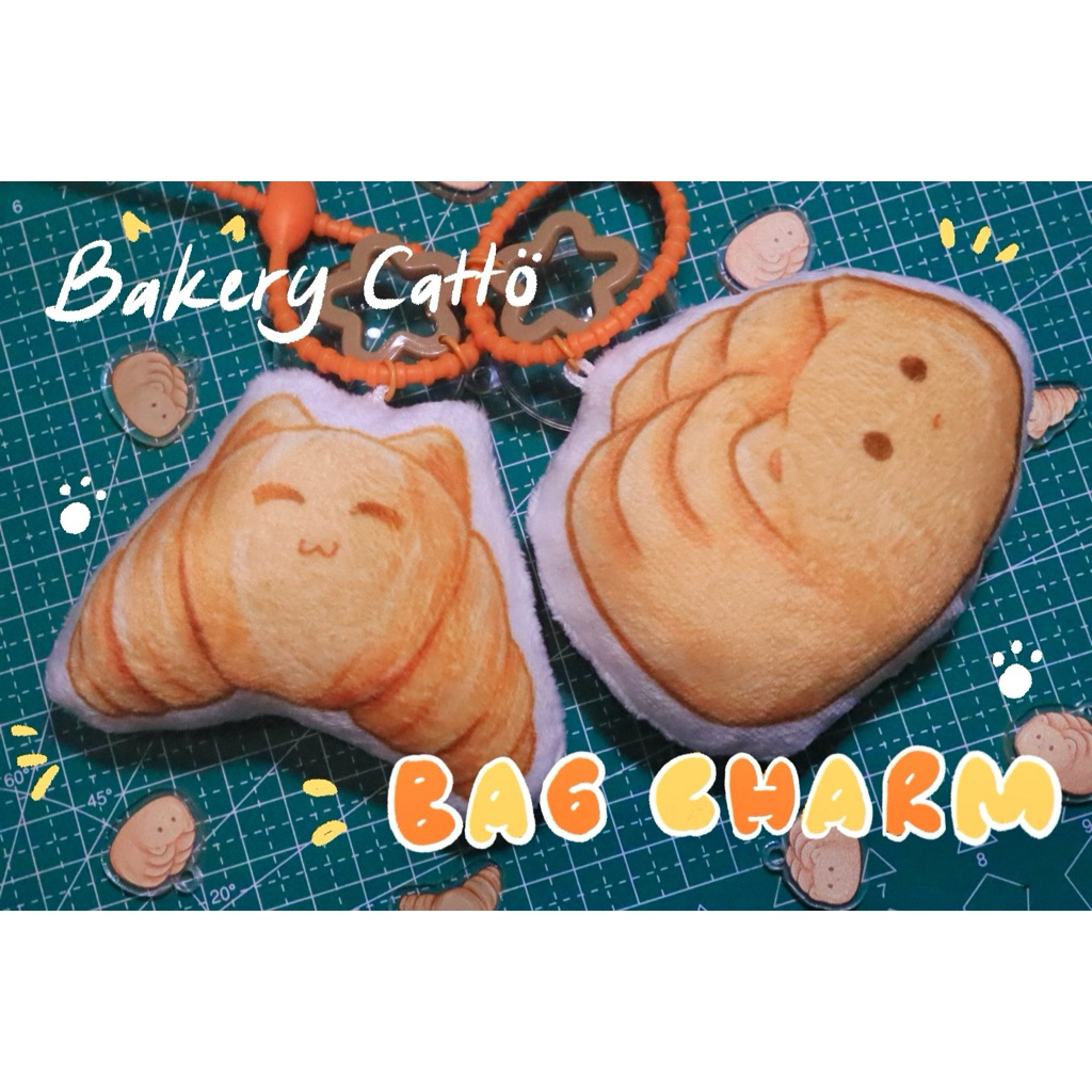 Bagcharm bakery cat illustration | Shopee Malaysia