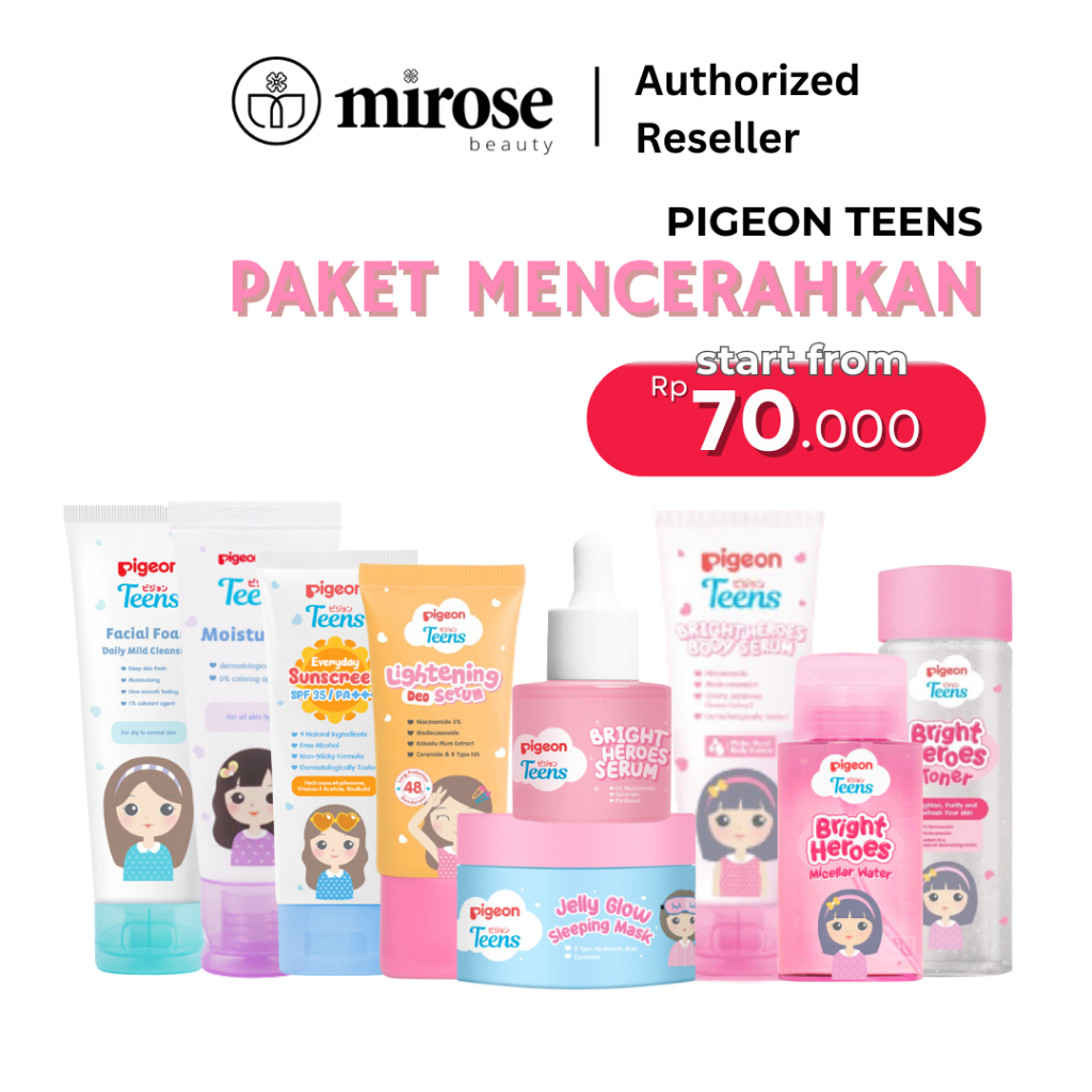 [1 PACKAGE] Pigeon Teens 1 Complete Set Package Brightening Skincare ...
