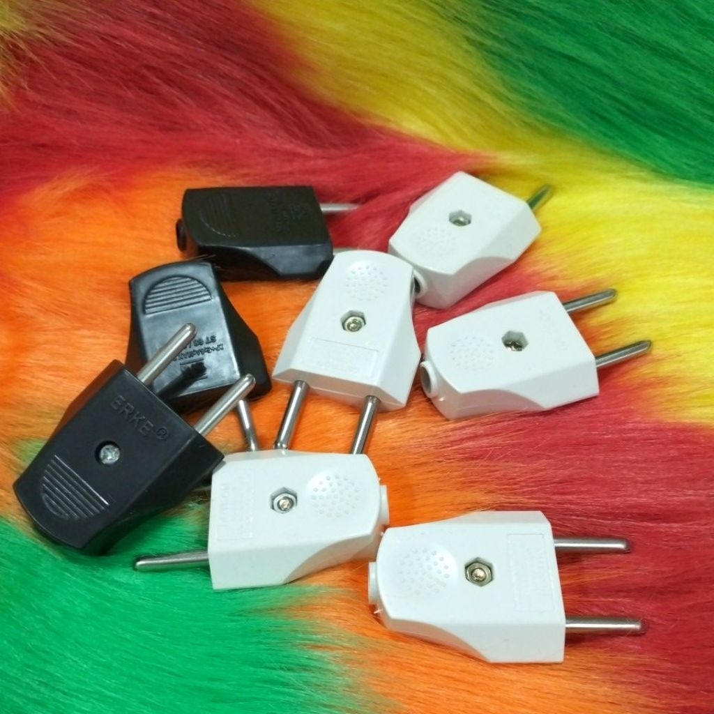 Black and white flat plug (flat plug) | Shopee Malaysia