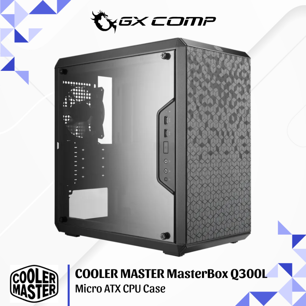 Cooler Master MasterBox Q300L Black Free 1 Fan Micro ATX CPU Case | M ...