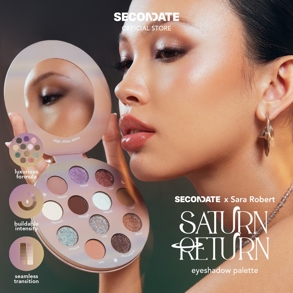 SECONDATE Saturn Return Eyeshadow Palette X SARA ROBERT | Shopee Malaysia