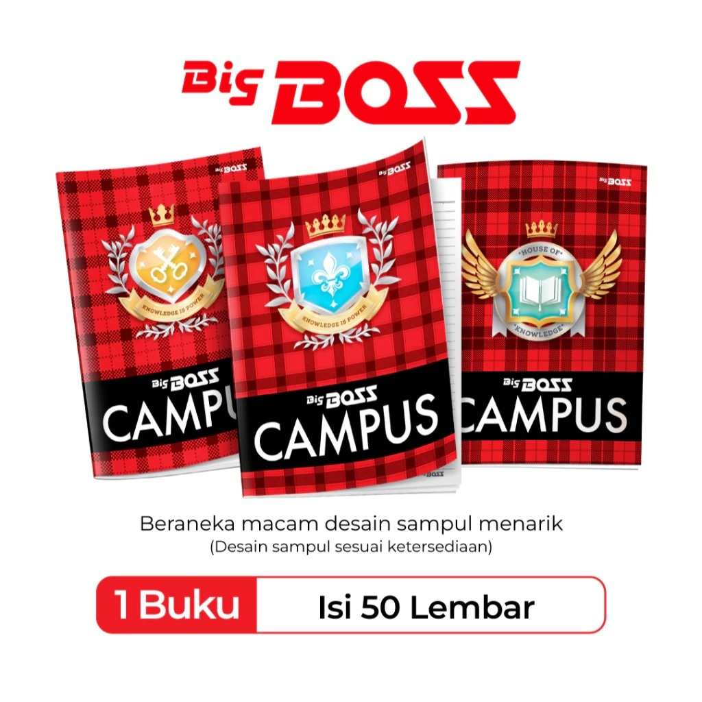 (617) Big Boss Campus Notebook 50 Sheets (ONE) - Notebook Boss Book ...