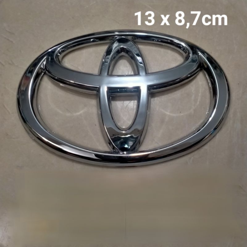 Toyota Logo Car Emblem size 13cm Chrome | Shopee Malaysia
