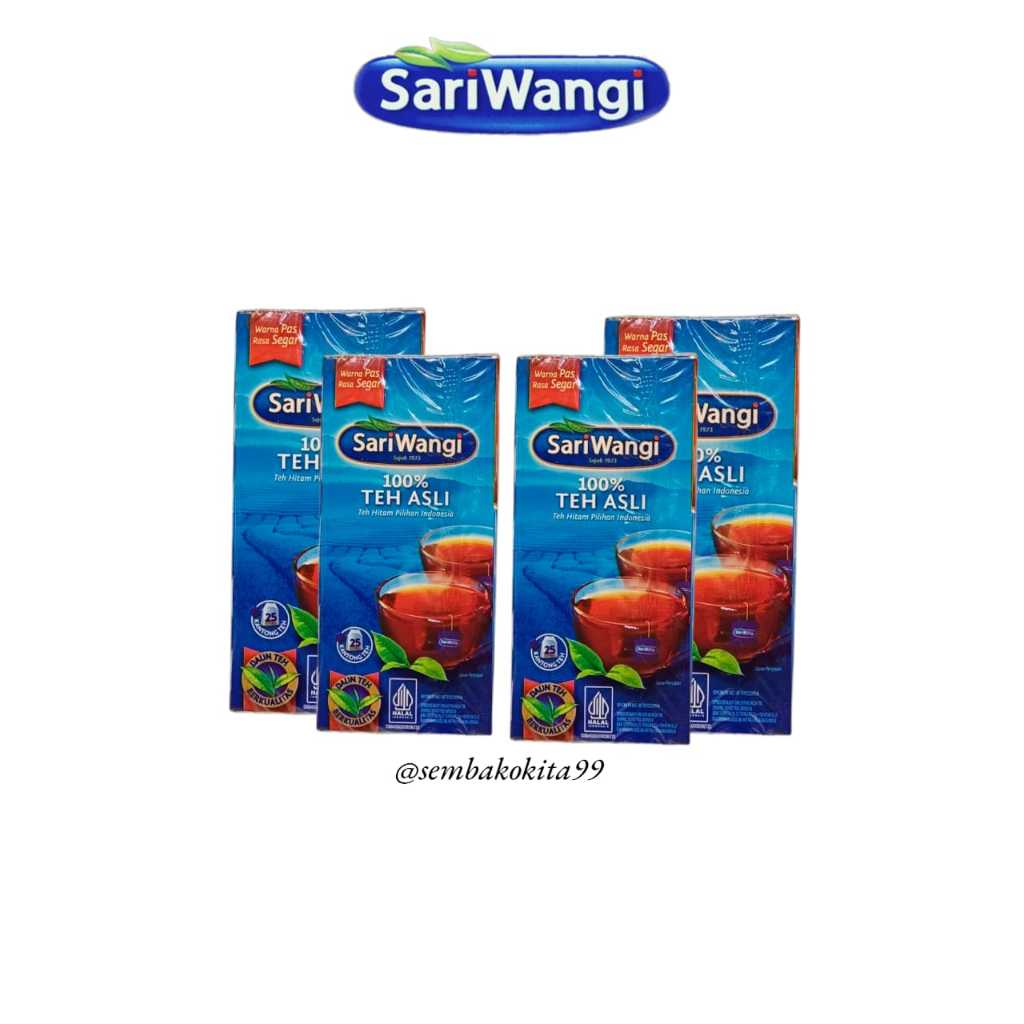 Sariwangi Tea 100% Original Bag Tea || 1 Box Contains 25 Tea Bags ...