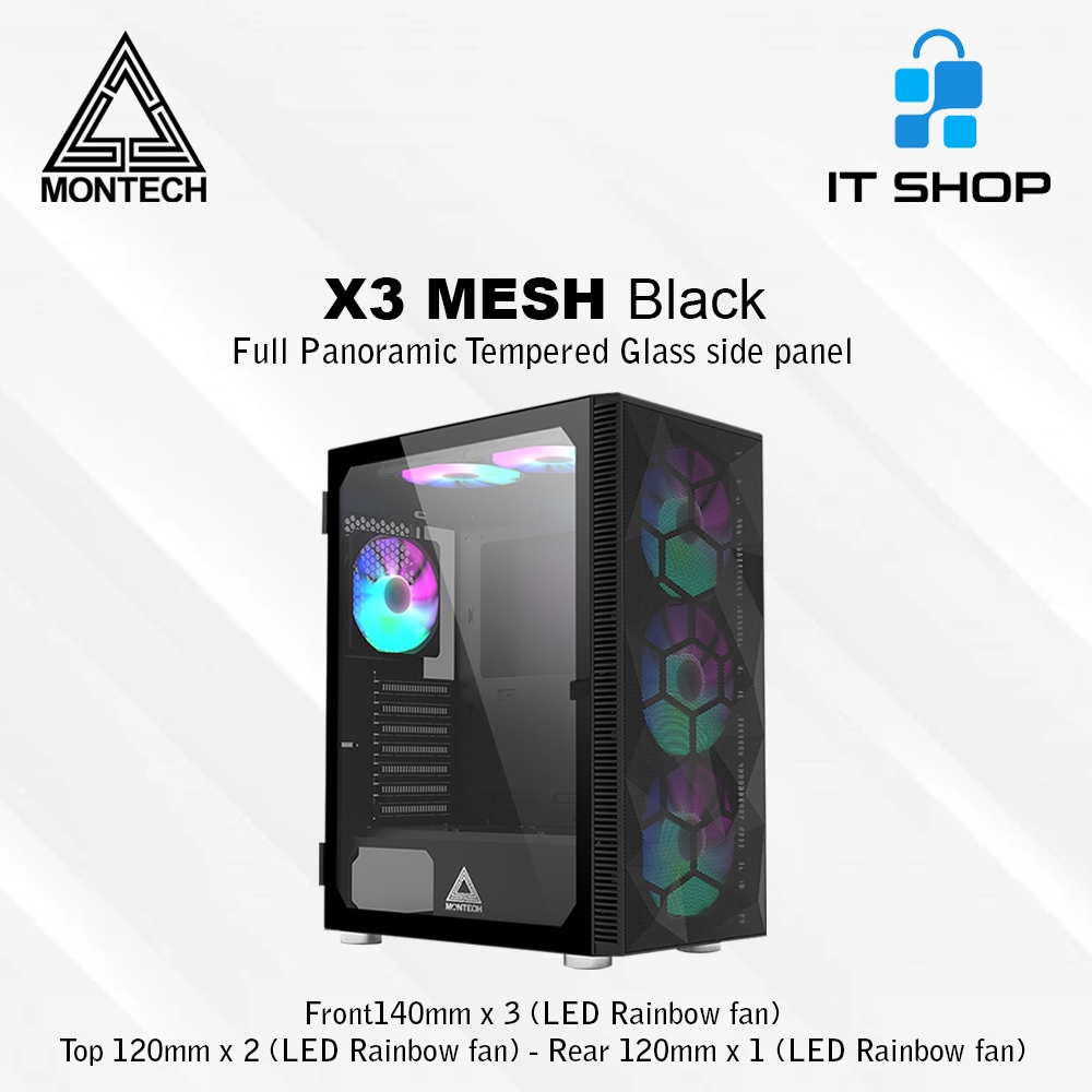 Montech Casing X3 MESH Black | Shopee Malaysia
