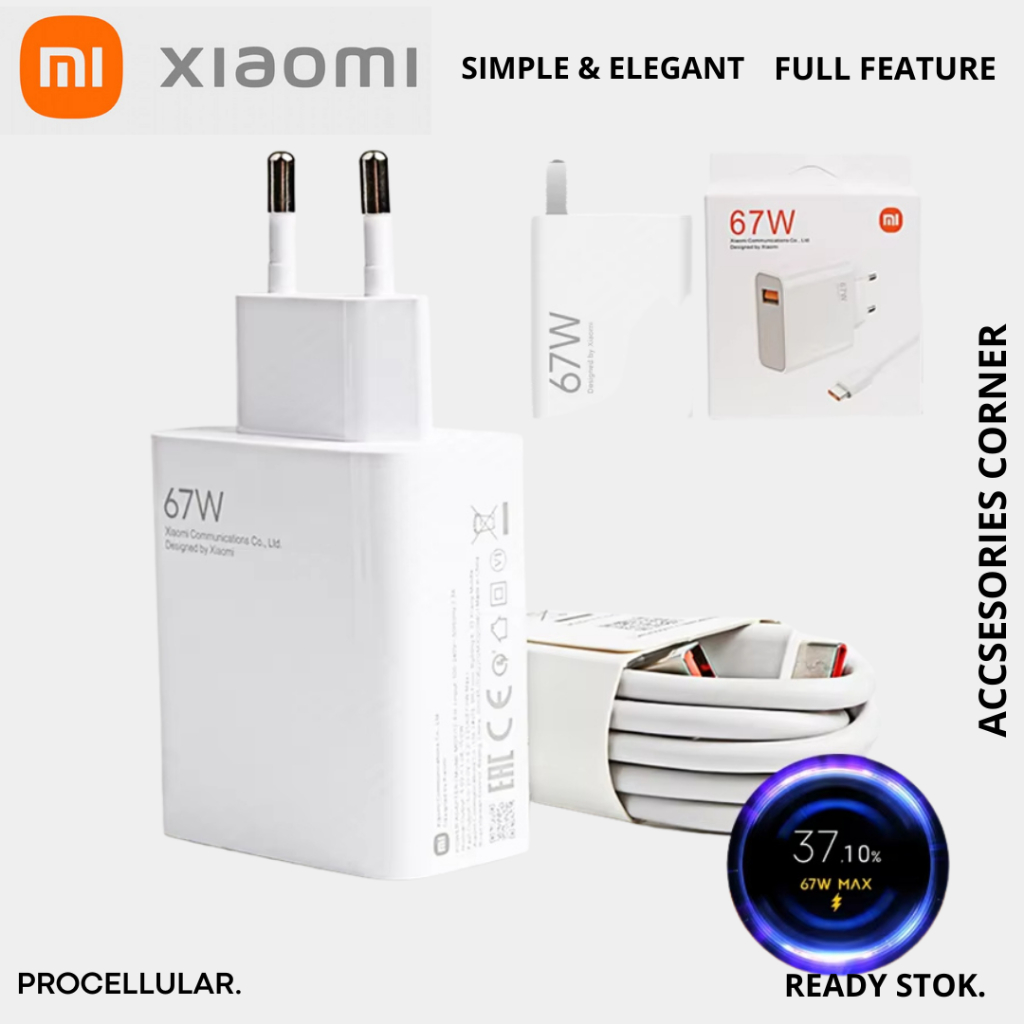 Xiaomi Turbo Charge 67W Poco X3 X4 GT PRO Charger Original 6A Cable ...
